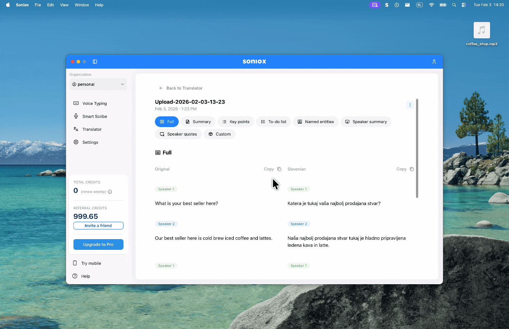 AI Actions | Soniox App Help Center",